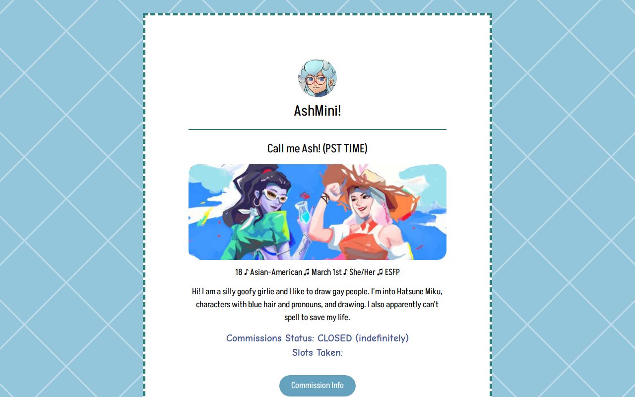 AshMini's Portfolio and Commission Info!